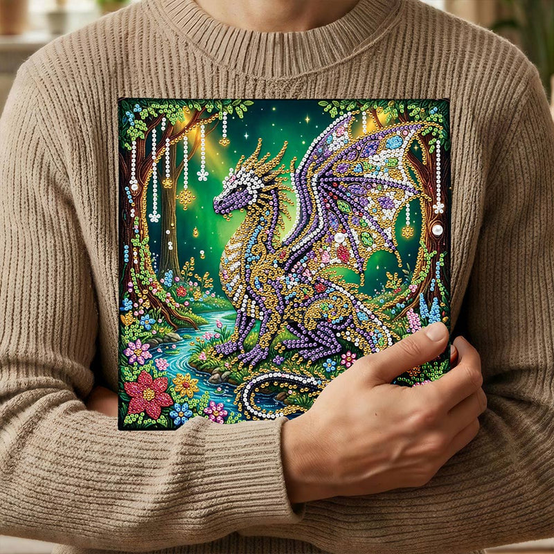 5D Diamond Painting Pearl Painting - A Pterosaur in the Forest ...