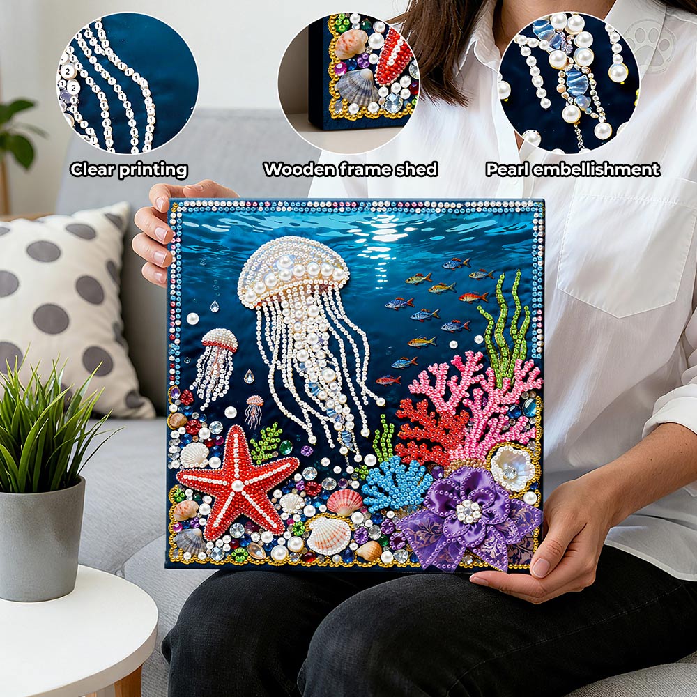 5D Diamond Painting Pearl Painting - A Rich Variety of Marine Life ...