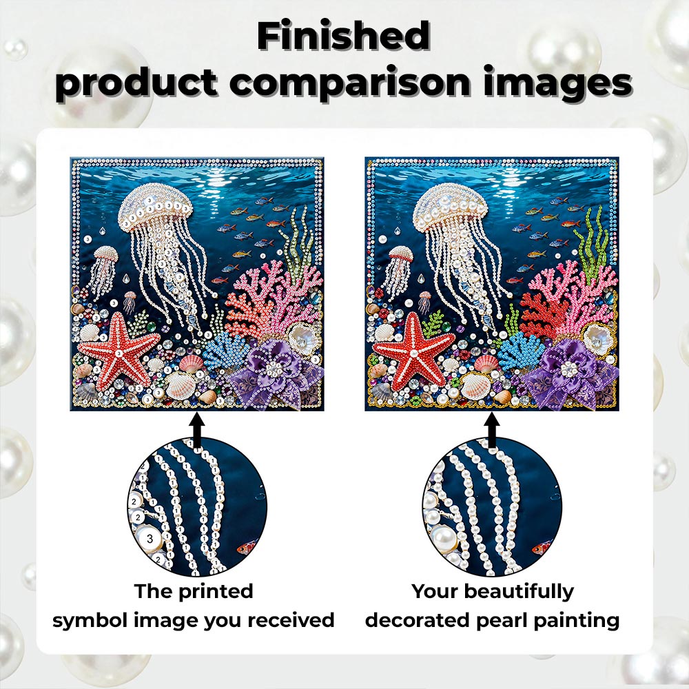 5D Diamond Painting Pearl Painting - A Rich Variety of Marine Life ...
