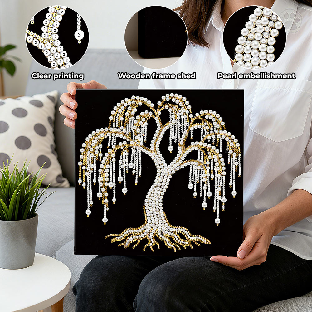 5D Diamond Painting Pearl Painting - The Tree of Life in the Darkness ...