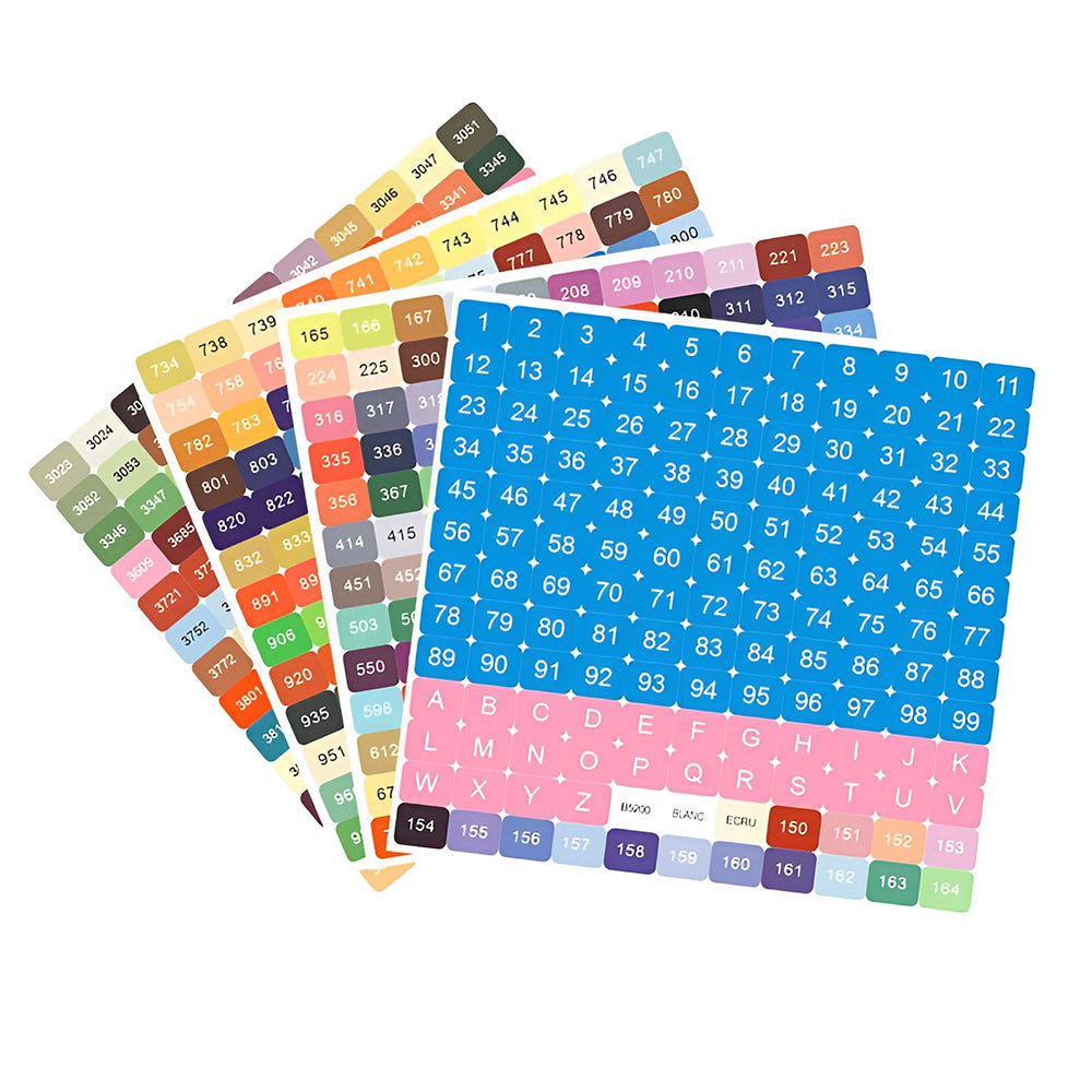 Diamond Painting Tools - Round/Square DMC Color Number Card Sticker ...