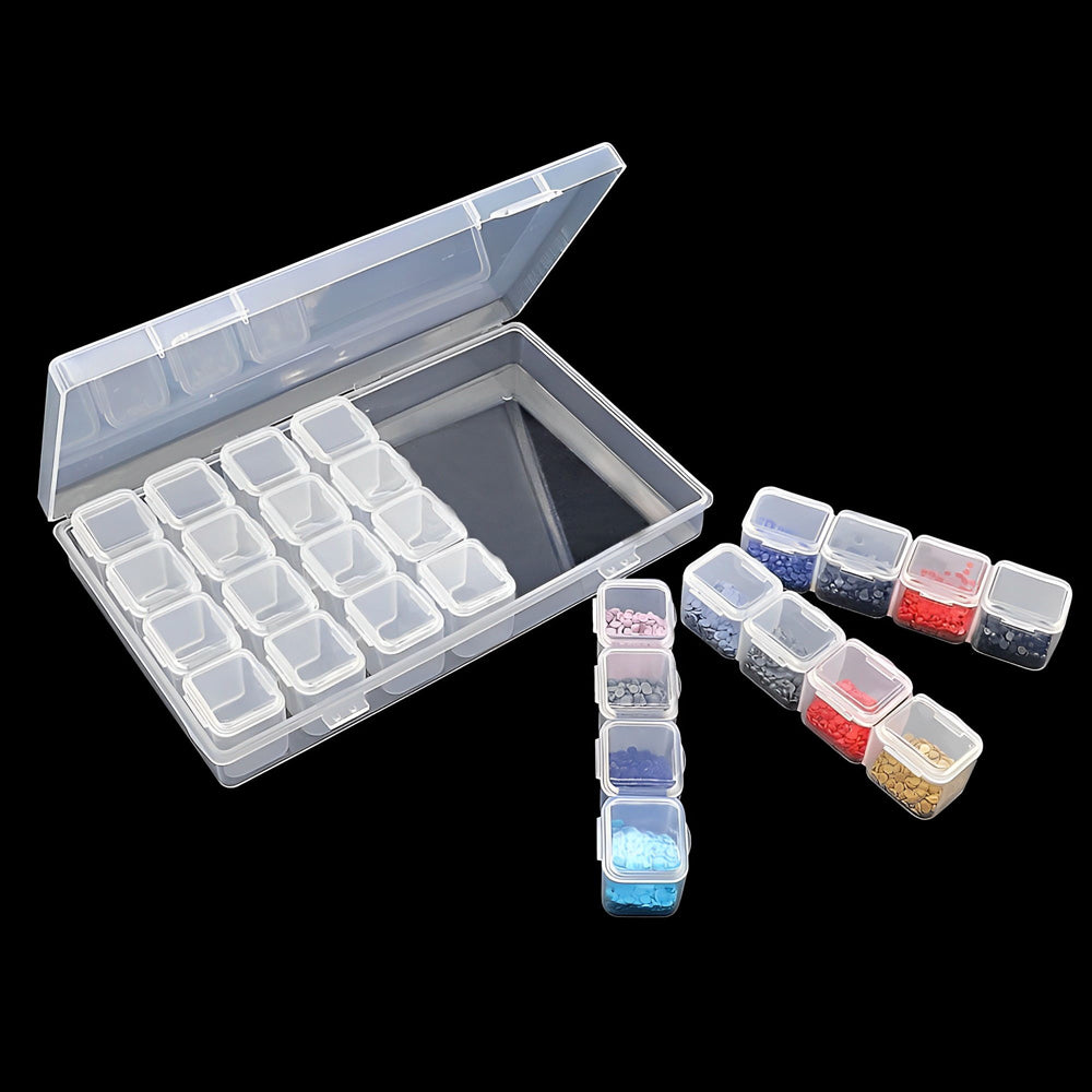 Storage Box - 28 Slots Diamond Painting Transparent Sorting Box ...